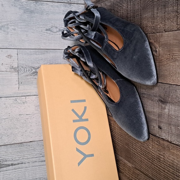Yoki | Shoes | Yoki Shoes Urban Velvet Lace Up Flats Gray | Poshmark